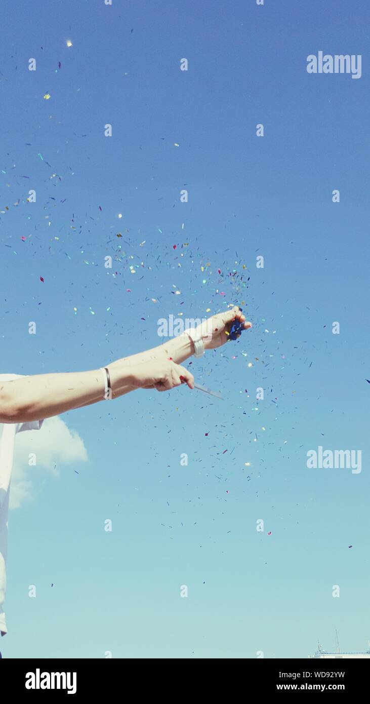 Hands Throwing High Resolution Stock Photography and Images - Alamy