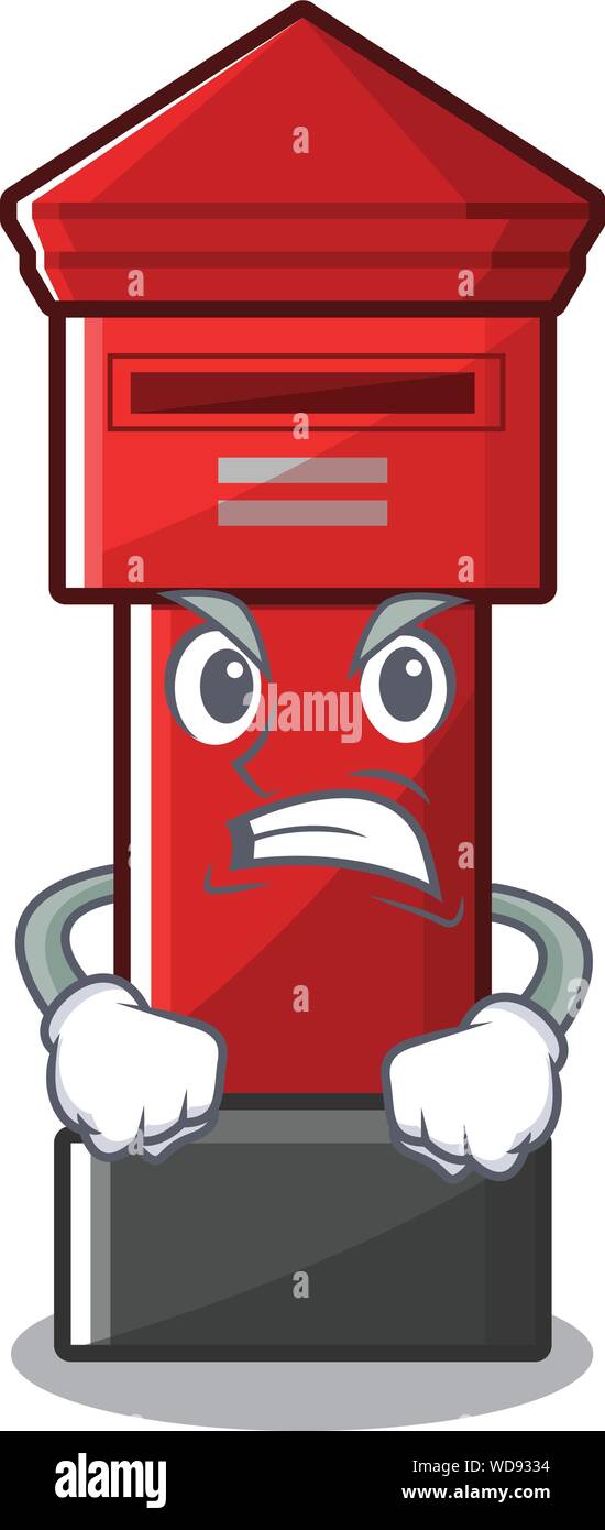 Angry pillar box isolated in the mascot Stock Vector Image & Art - Alamy