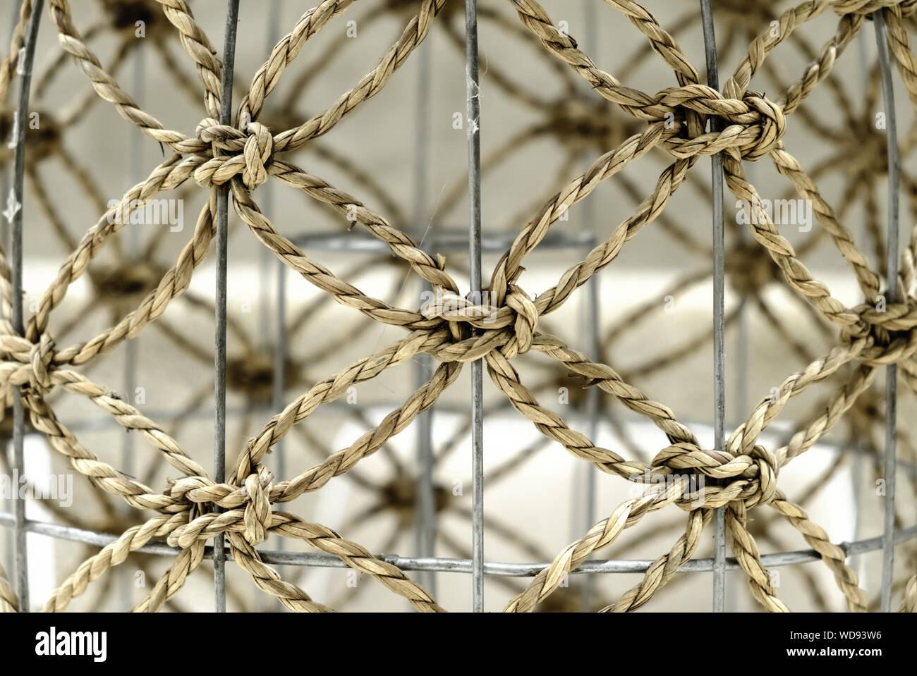 brown color Worn rope net background closeup view Stock Photo - Alamy