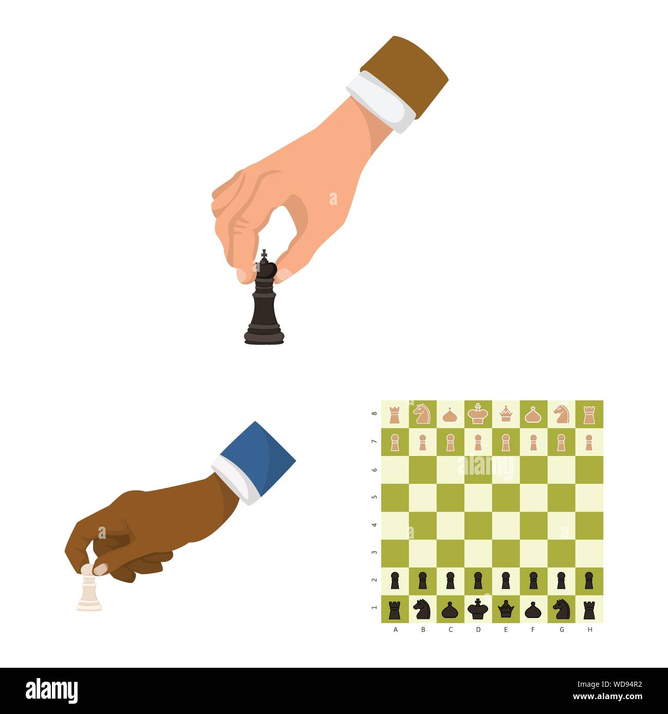 Vector illustration of chess and game logo. Set of chess and strategy ...