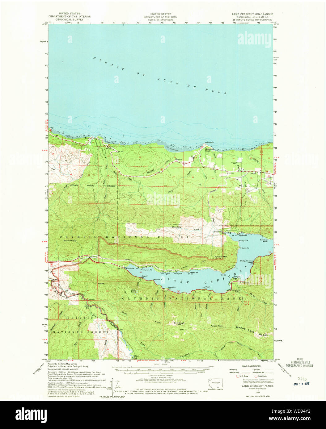 Crescent lake map hi-res stock photography and images - Alamy