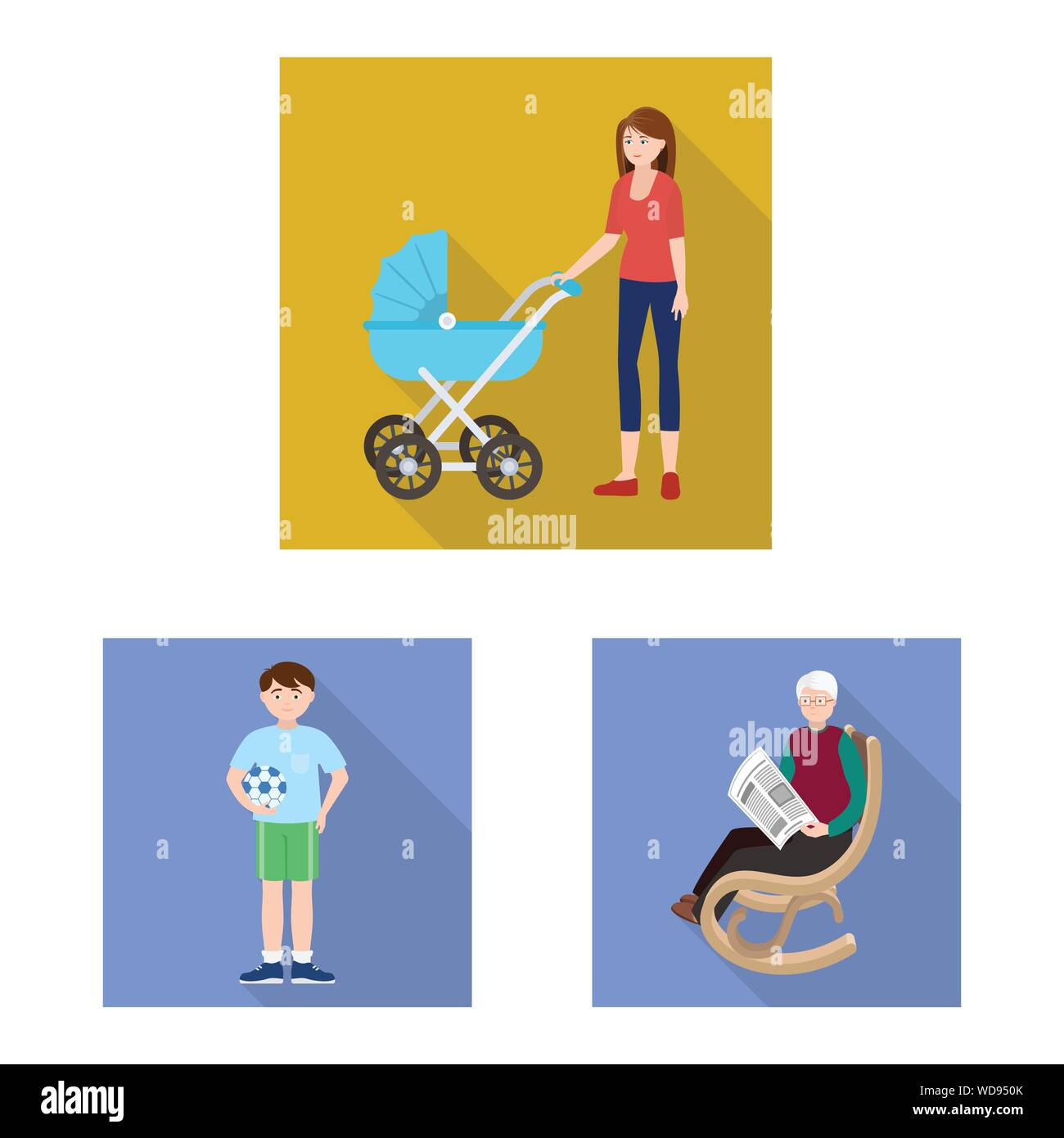 Vector design of generation and happy symbol. Collection of generation ...