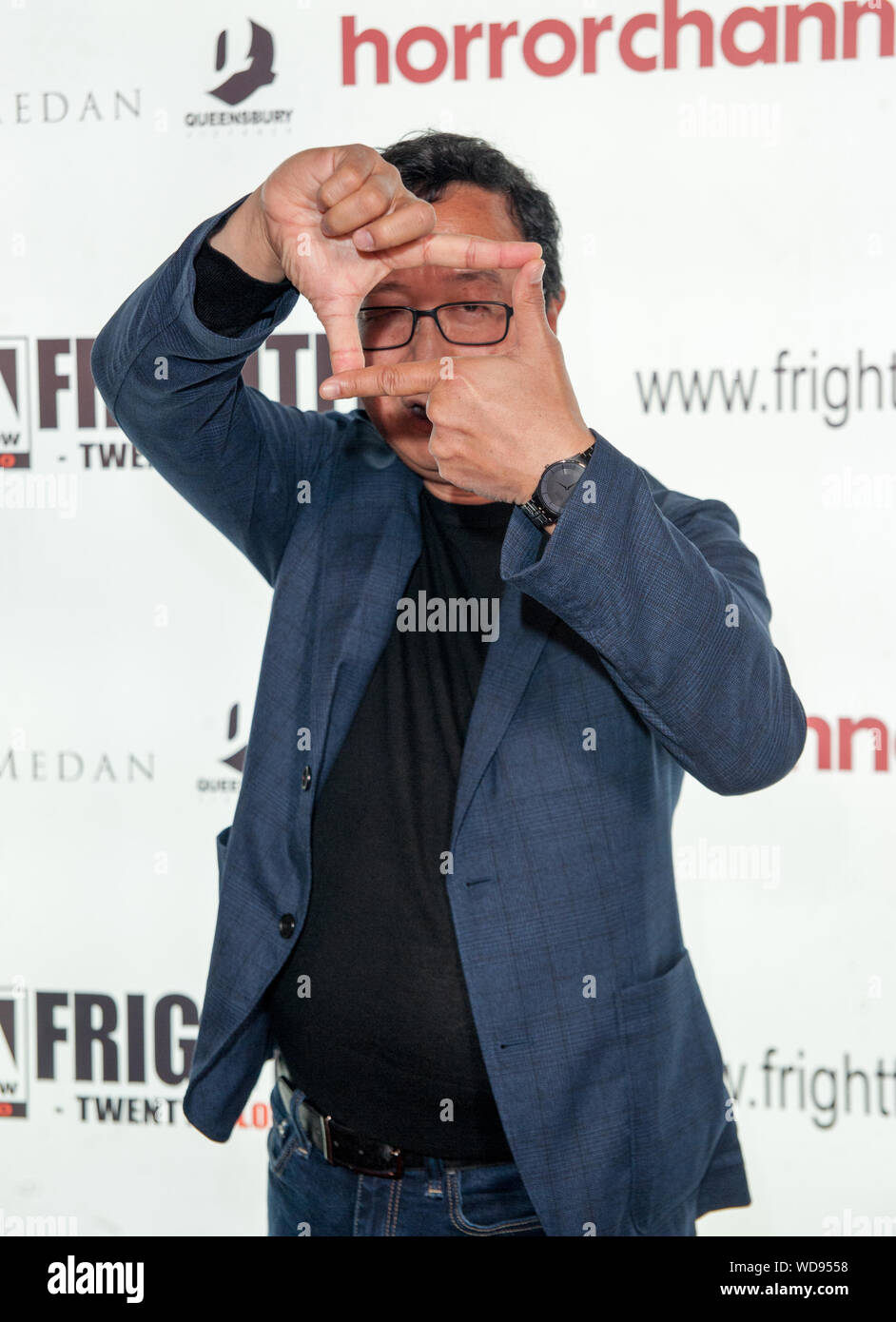 Michael Goi, Seen arriving for the film Mary at Fright Fest. Leicester ...