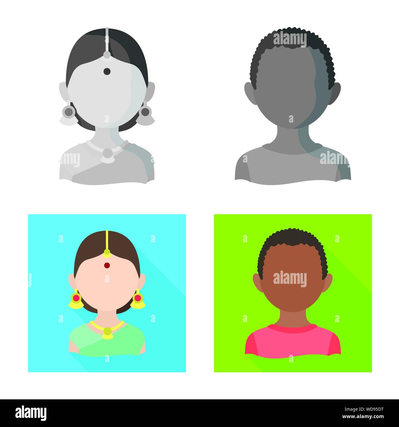 Vector illustration of imitator and resident logo. Collection of ...