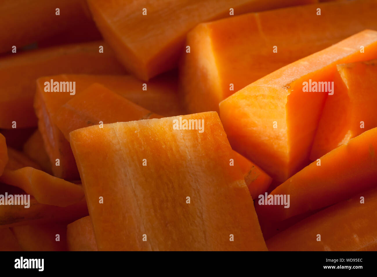 Fresh cutted orange carrots Stock Photo - Alamy