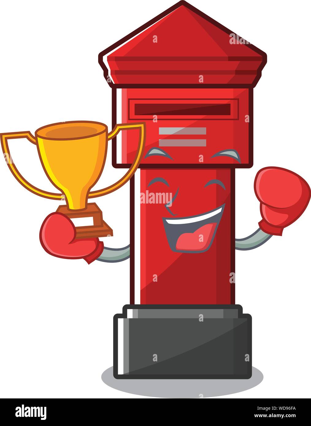 Boxing winner pillar box on a cartoon highway Stock Vector Image & Art ...