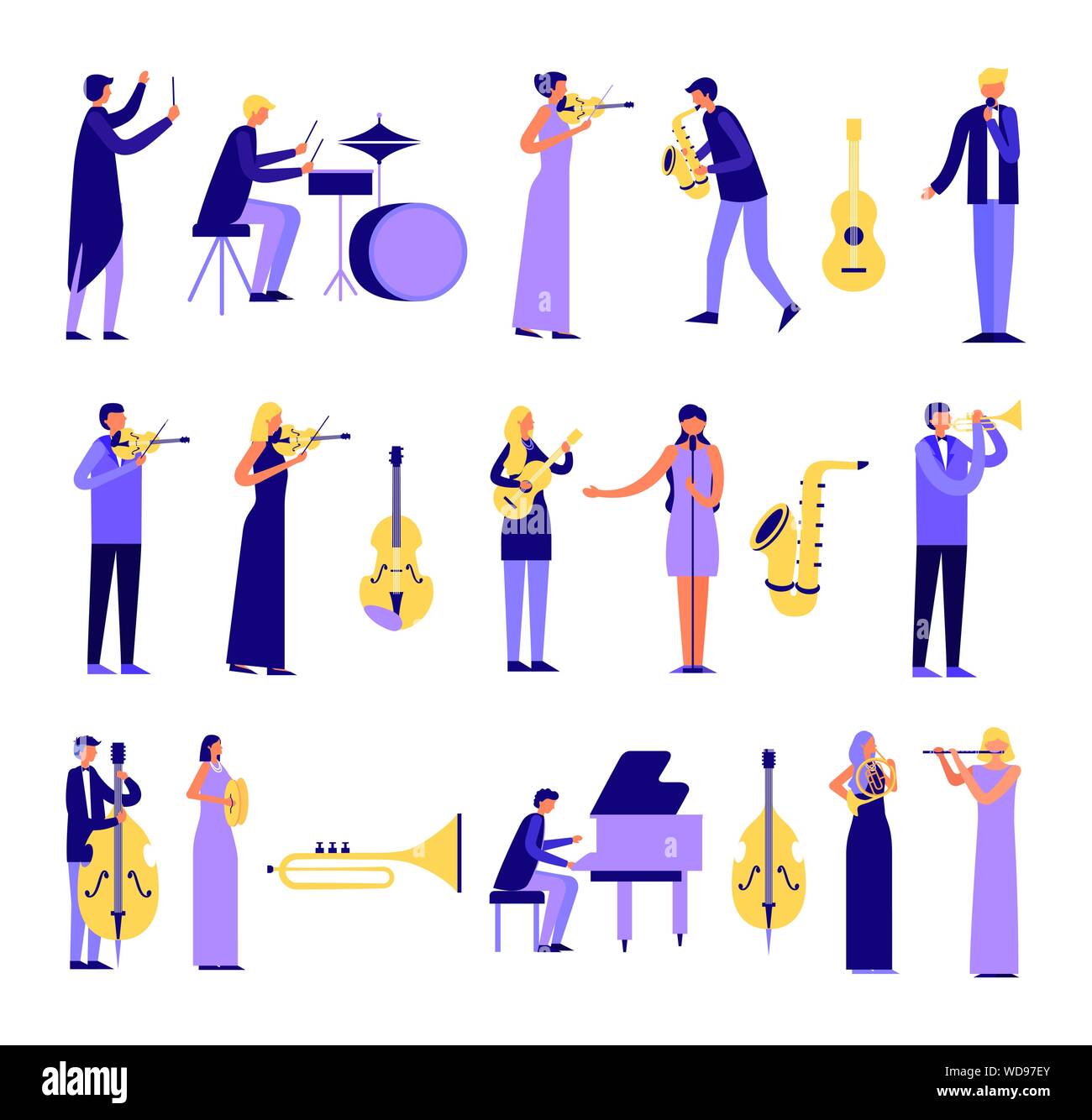 Girl play drums Stock Vector Images - Alamy