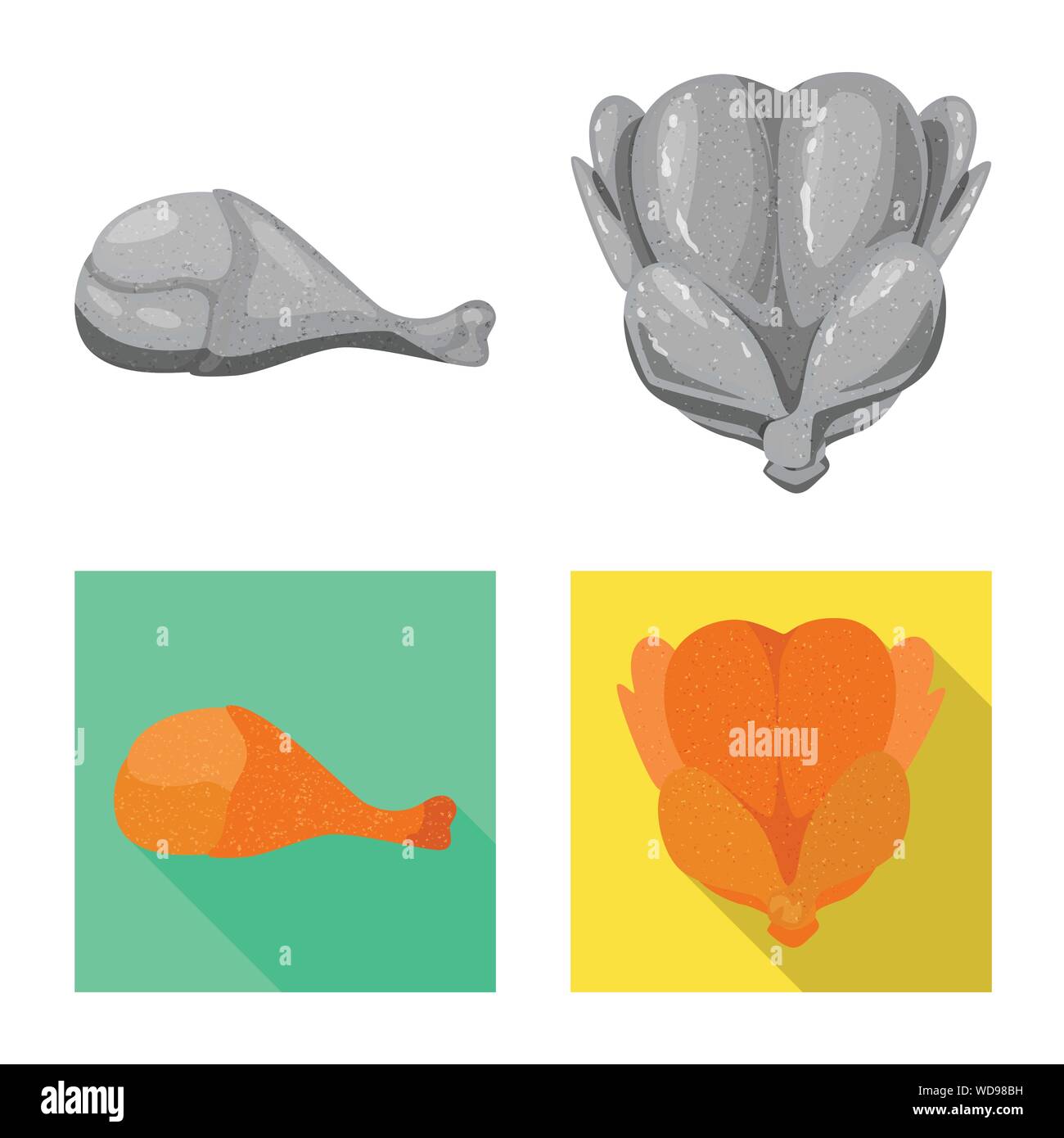 Isolated object of product and poultry logo. Collection of product and ...