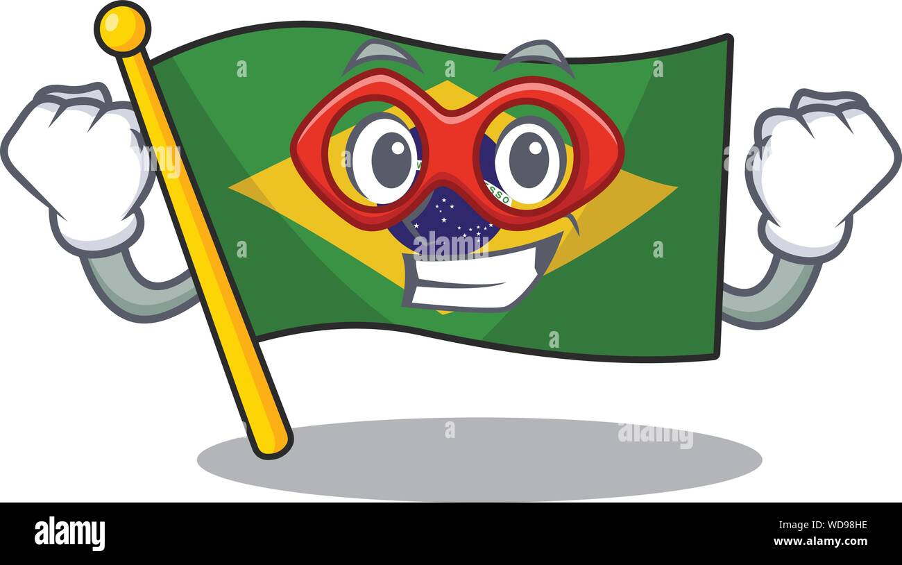 Super hero flag brazil isolated with the cartoon Stock Vector Image ...