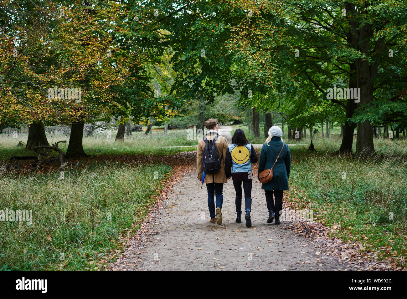 Walking friends park hi-res stock photography and images - Alamy