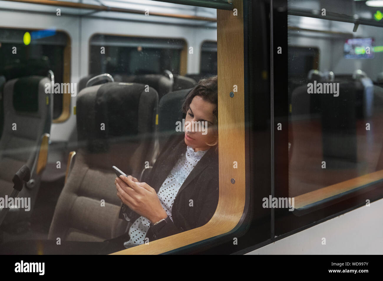 Phone and train hi-res stock photography and images - Alamy