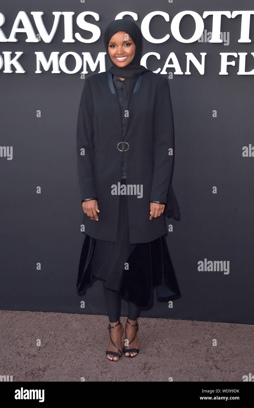Santa Monica, USA. 27th Aug, 2019. Halima Aden at the premiere of the ...