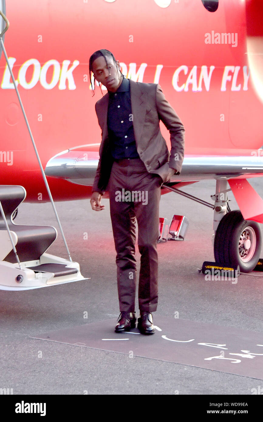 Santa Monica, USA. 28th Aug, 2019. Travis Scott at the premiere of the ...