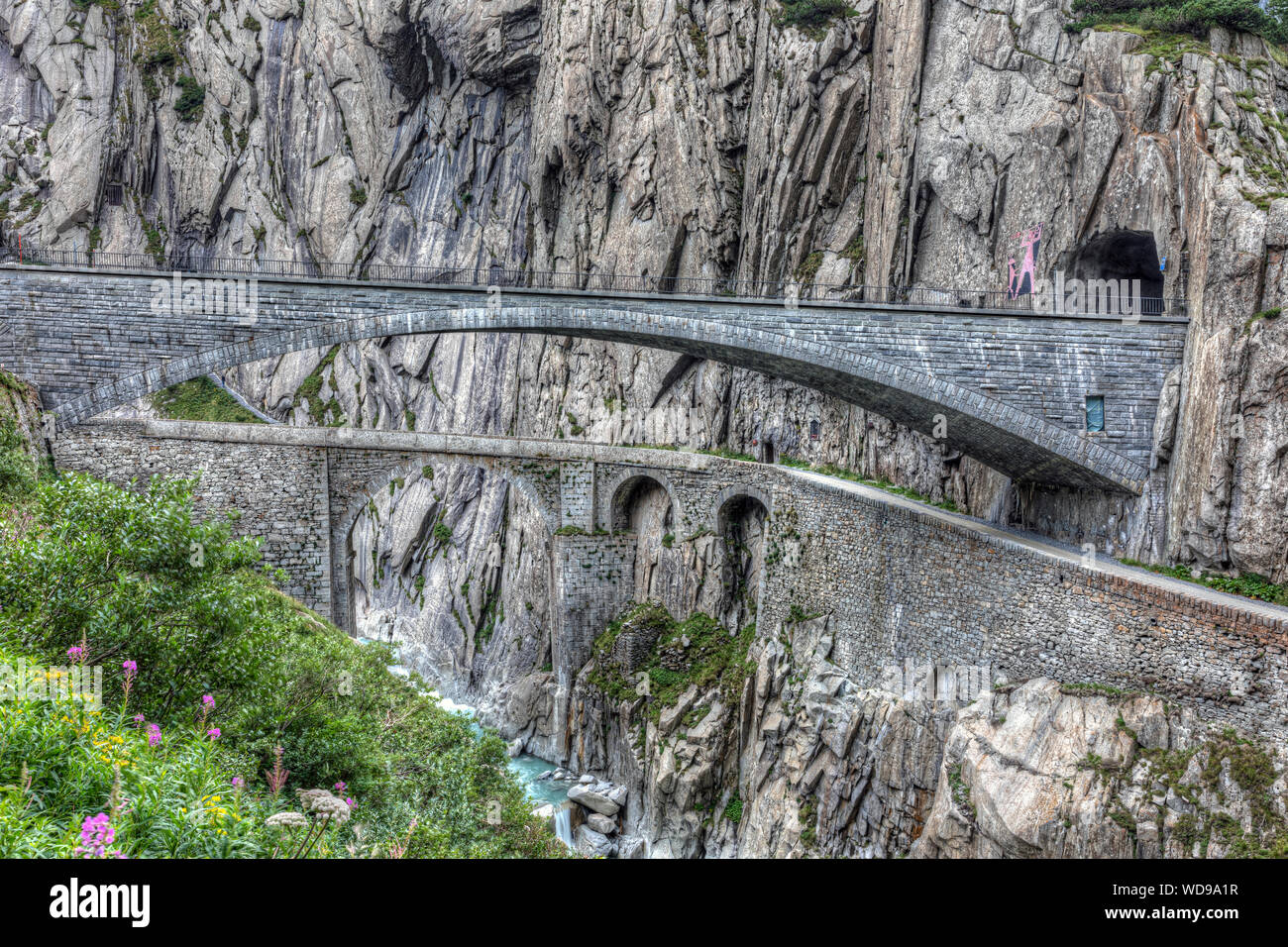 Devil's Bridge, Andermatt, Uri, Switzerland, Europe Stock Photo - Alamy