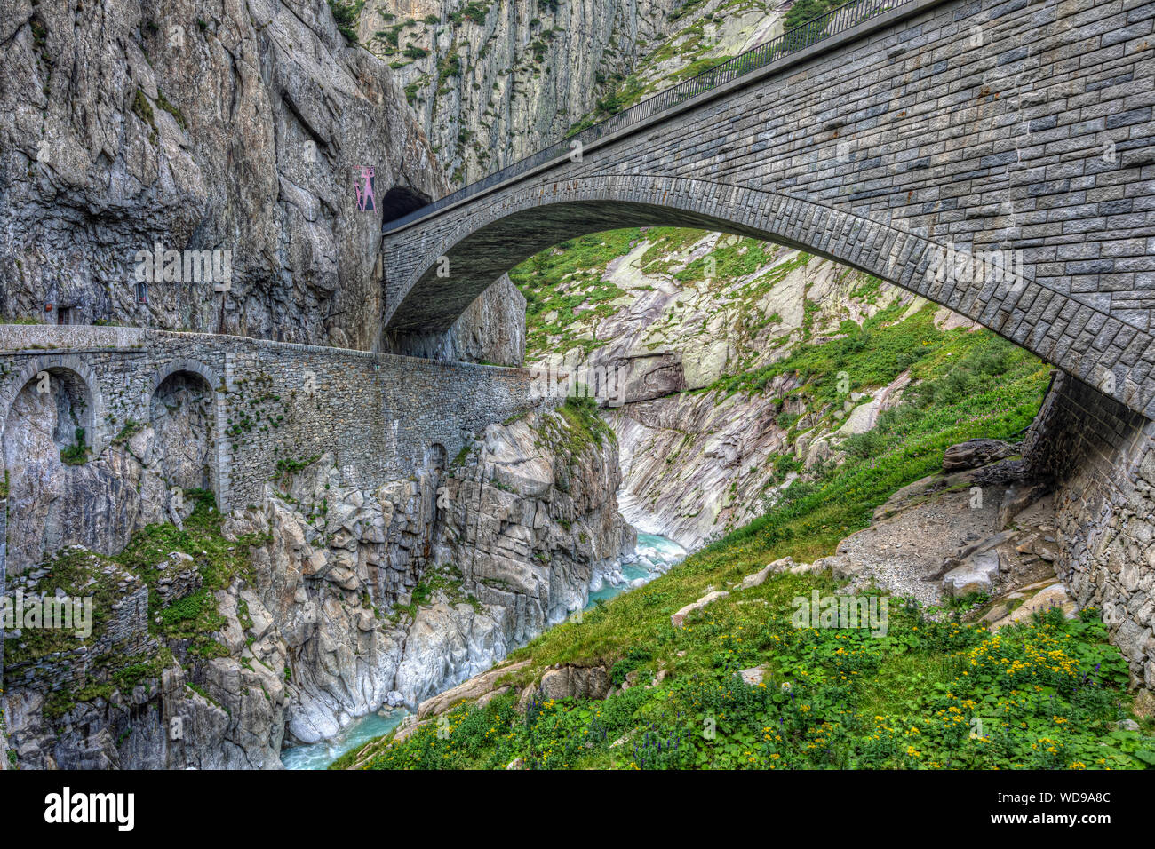 Devil's Bridge, Andermatt, Uri, Switzerland, Europe Stock Photo - Alamy