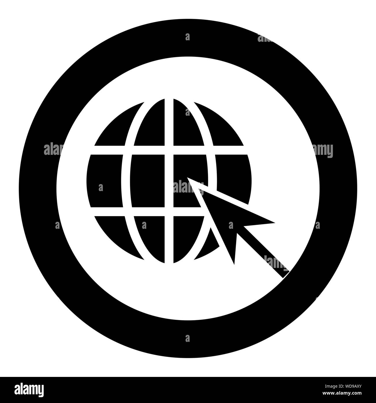 Earth ball and arrow Global web internet concept Sphere and arrow ...