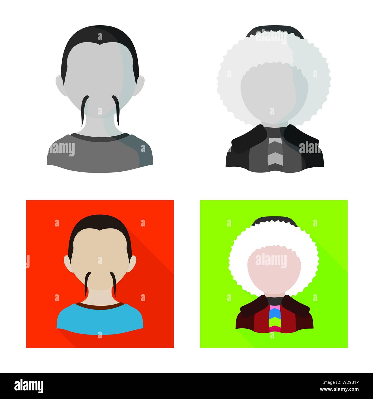 Vector design of imitator and resident logo. Collection of imitator and ...