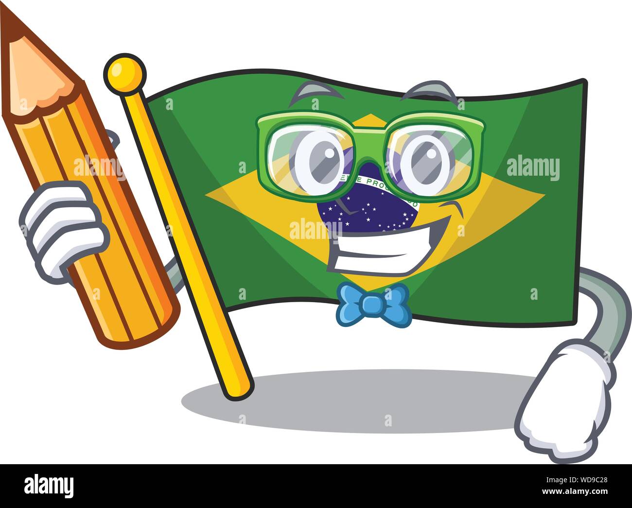 Student flag brazil isolated with the cartoon Stock Vector Image & Art ...