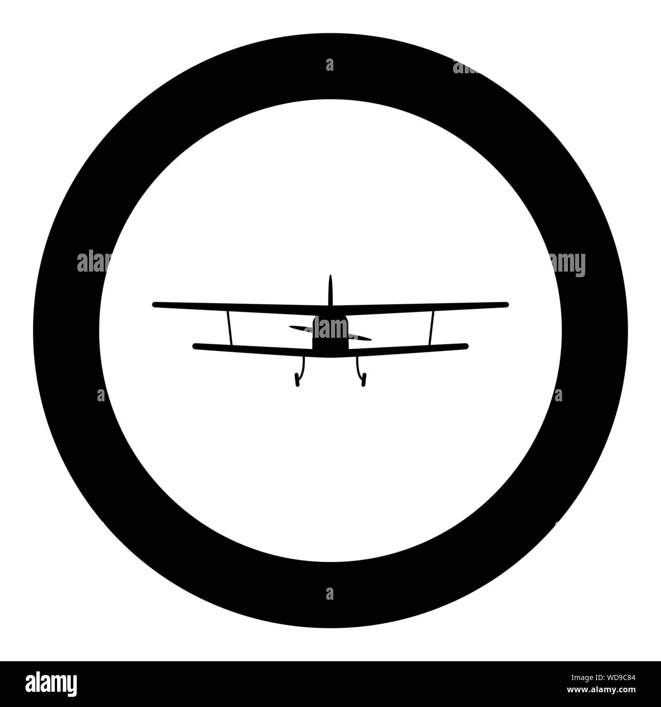 Small plane view in flight Stock Vector Images - Alamy