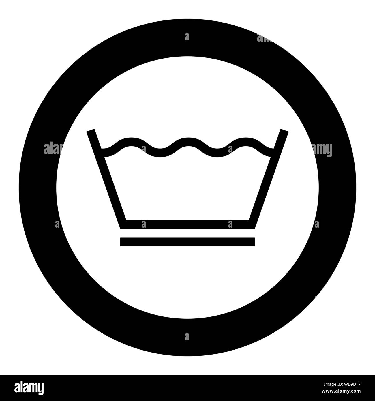 Delicate wash Clothes care symbols Washing concept Laundry sign icon in ...