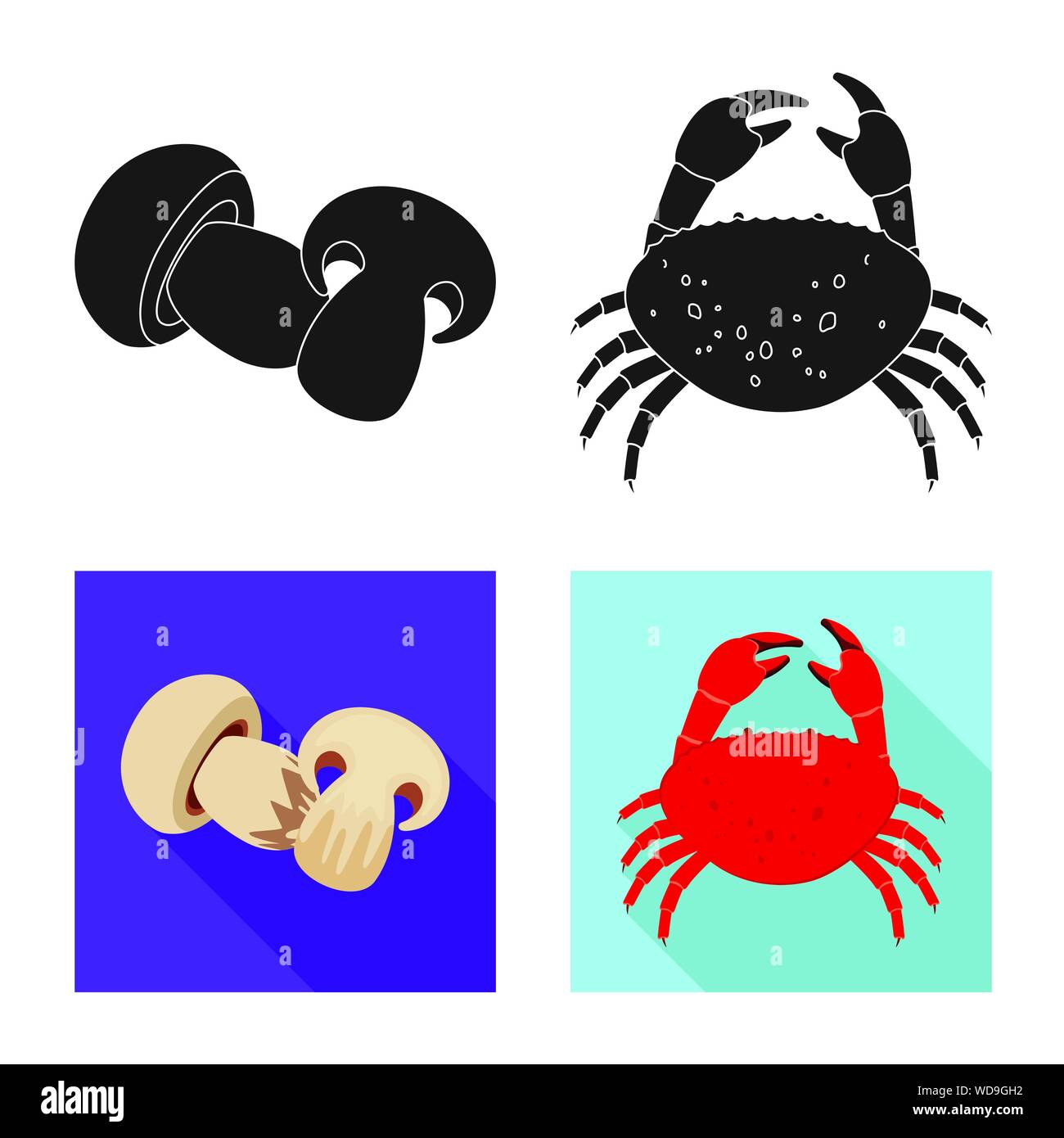 Vector design of taste and product logo. Set of taste and cooking stock ...