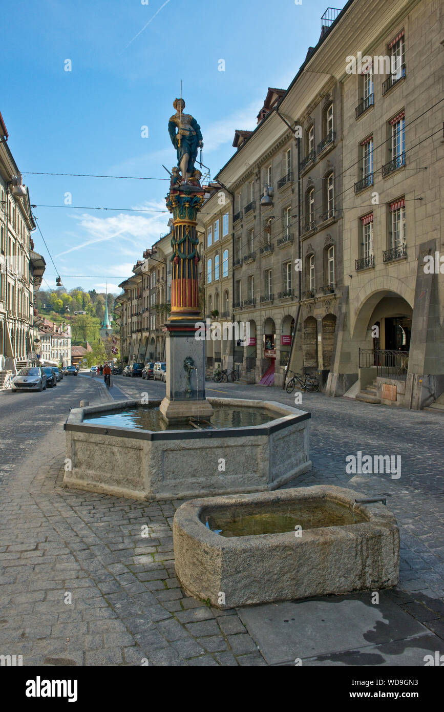 Gerechtigkeitsbrunnen fountain statue representing justice. Old Town ...