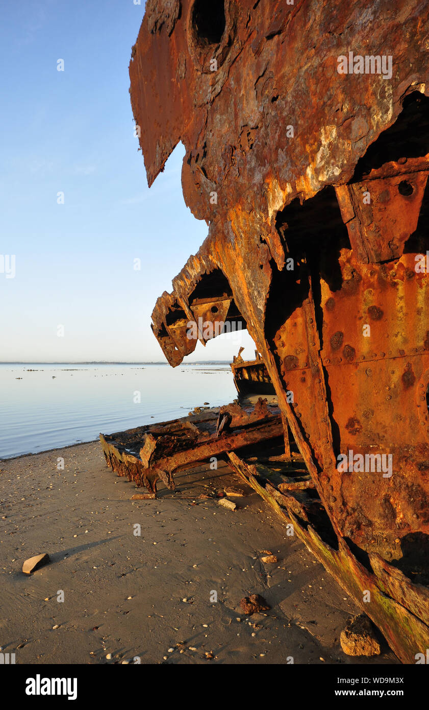 HMQS shipwreck on the peninsula coastline of Redcliffe Queensland ...