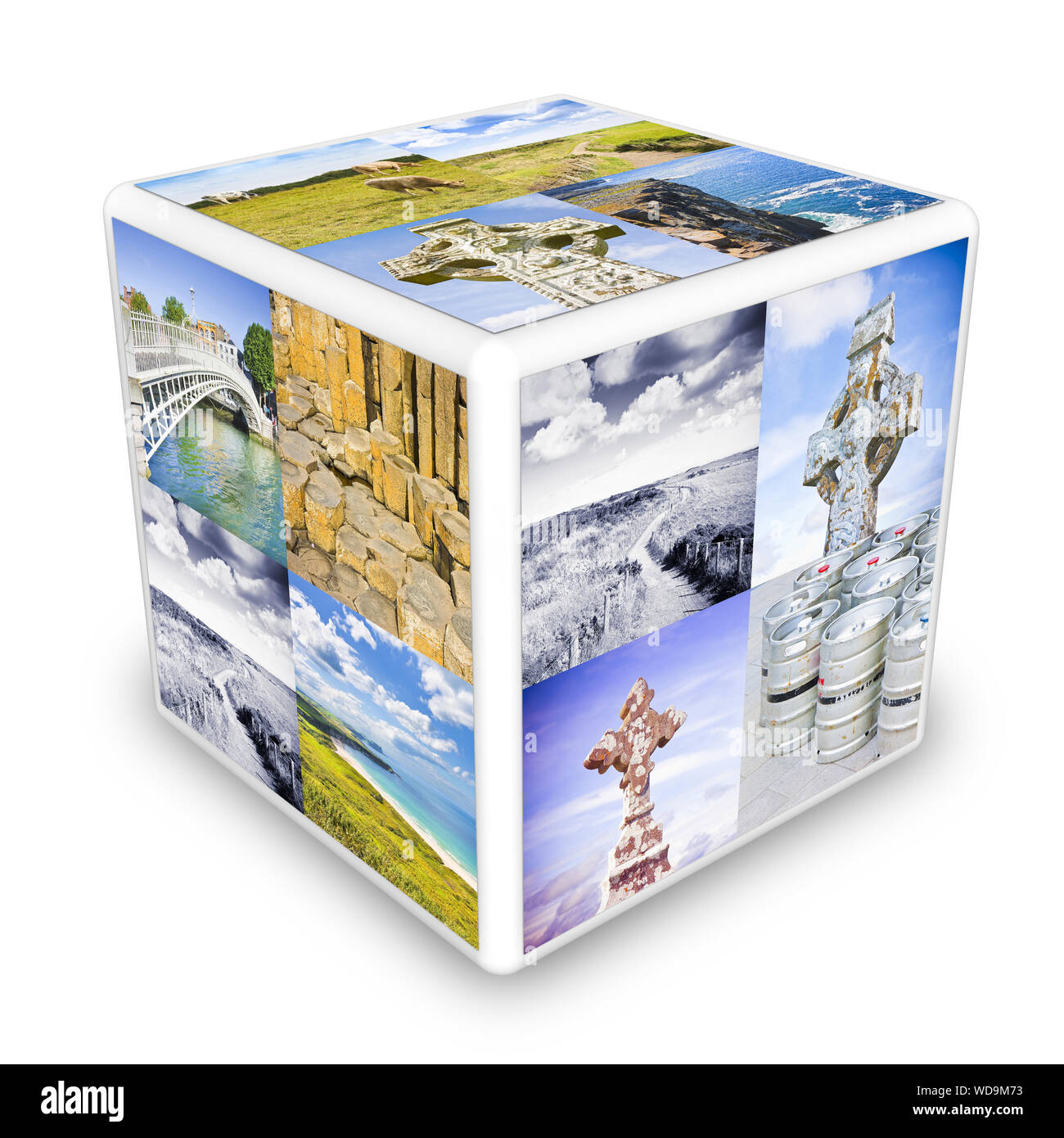 Irish culture concept image (Ireland - Europe) - Cube shaped conceptual ...