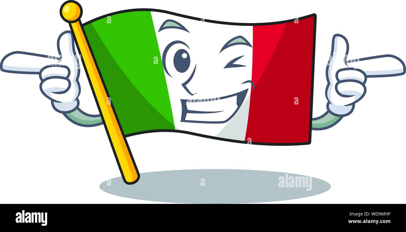 Wink italy flags placed in cartoon tables Stock Vector Image & Art - Alamy
