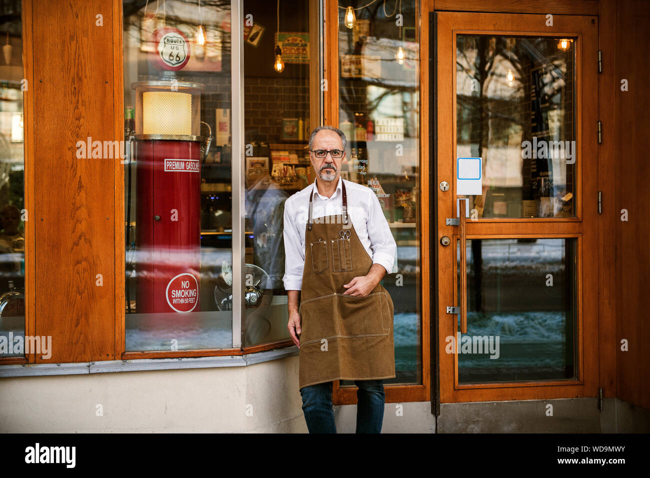 Barber outside beard hi-res stock photography and images - Alamy