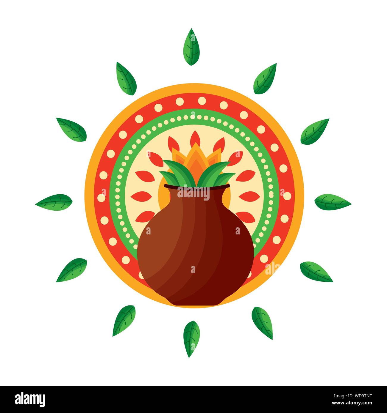 Clay pot of onam celebration design Stock Vector Image & Art - Alamy