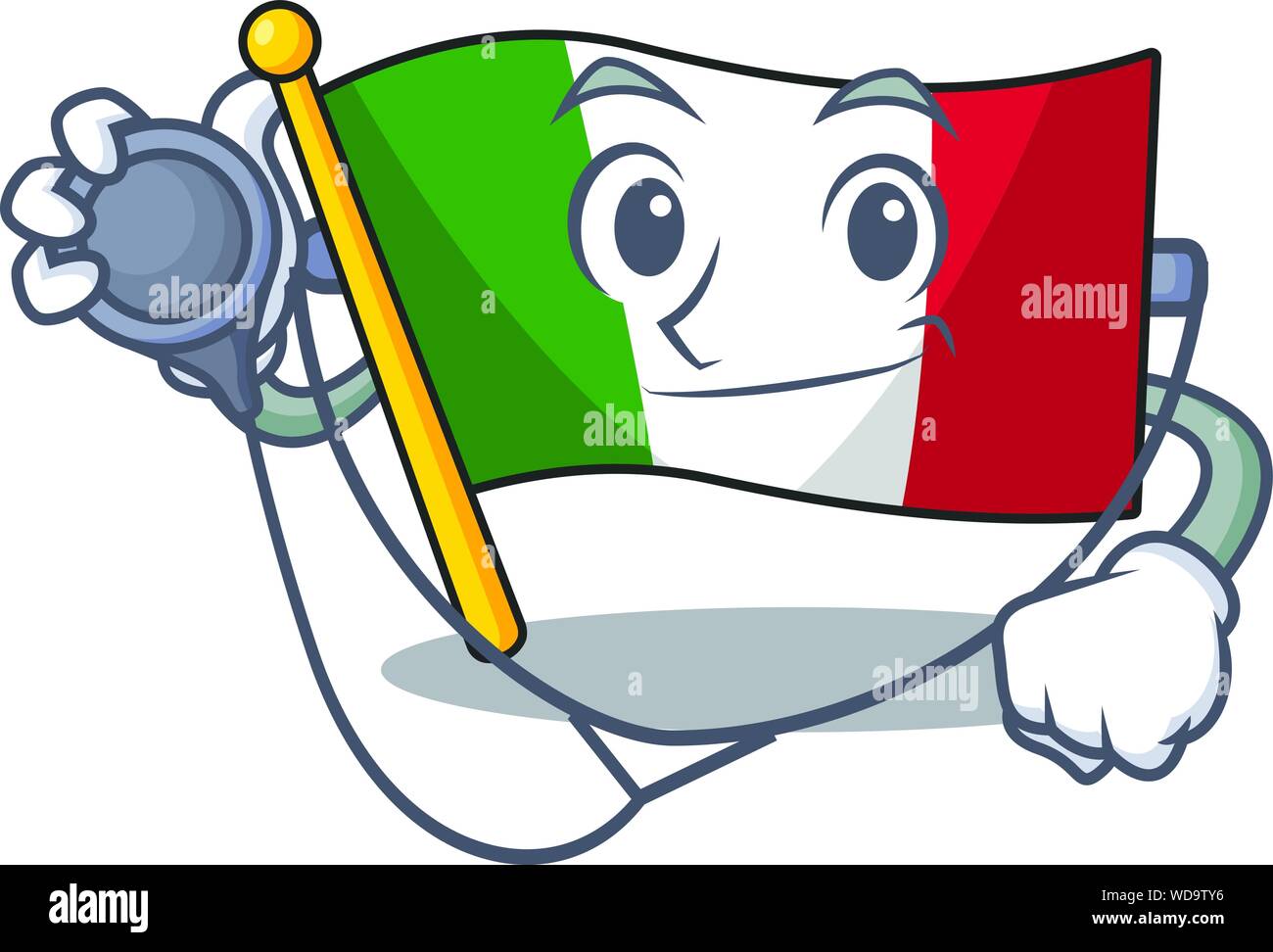 Doctor flag italy with the character shape Stock Vector Image & Art - Alamy