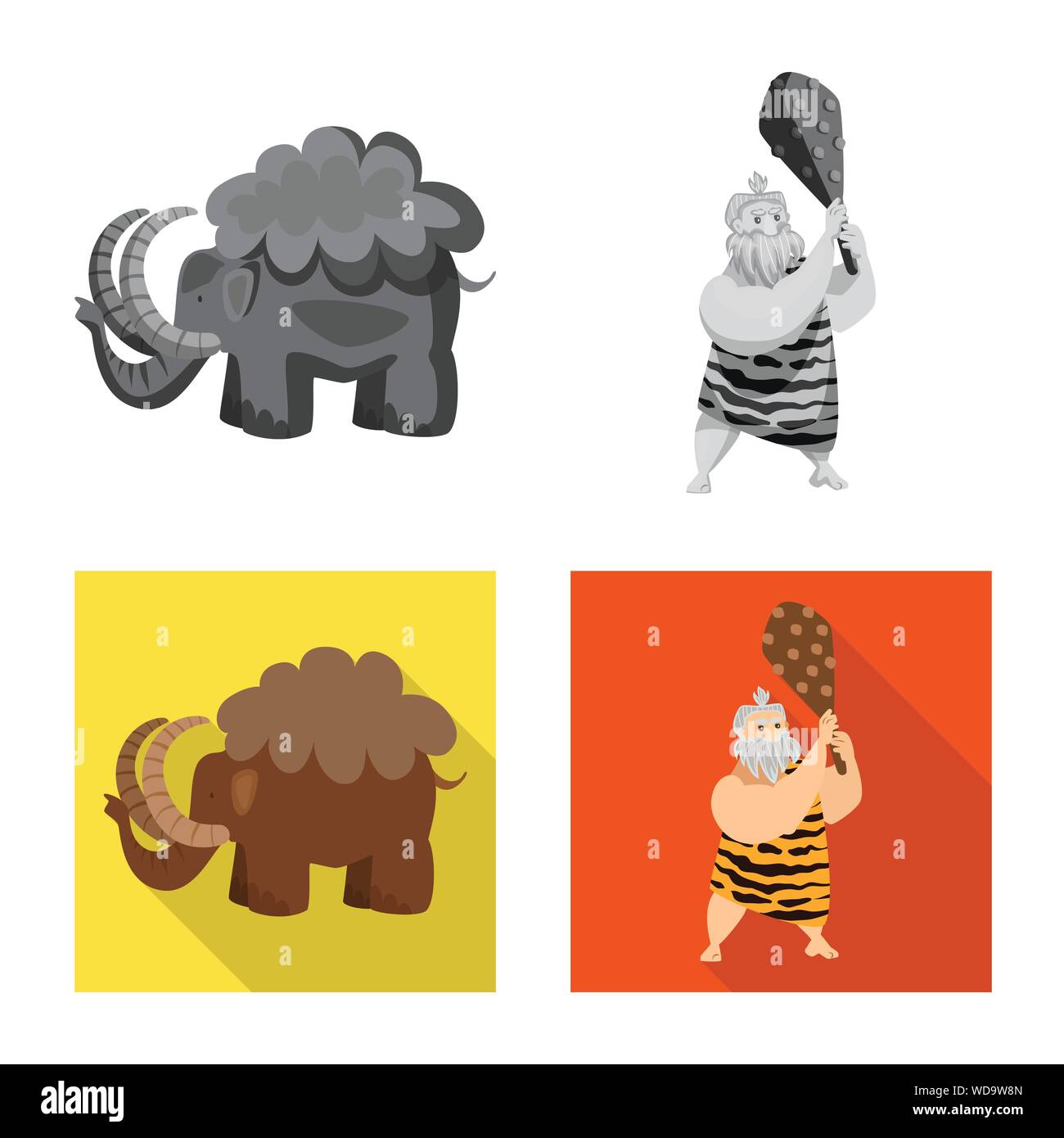 Vector design of evolution and prehistory icon. Set of evolution and ...