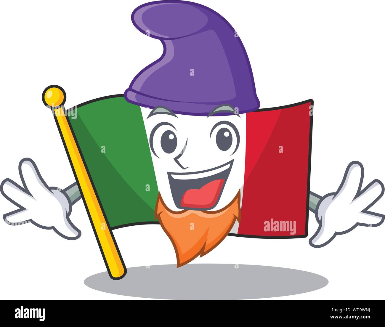 Elf flag italy with the character shape Stock Vector Image & Art - Alamy