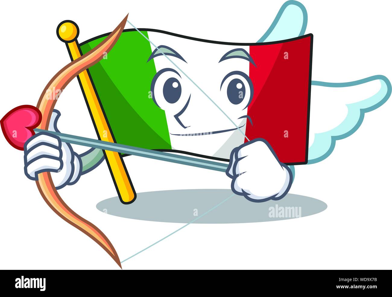 Cupid flag italy with the character shape Stock Vector Image & Art - Alamy