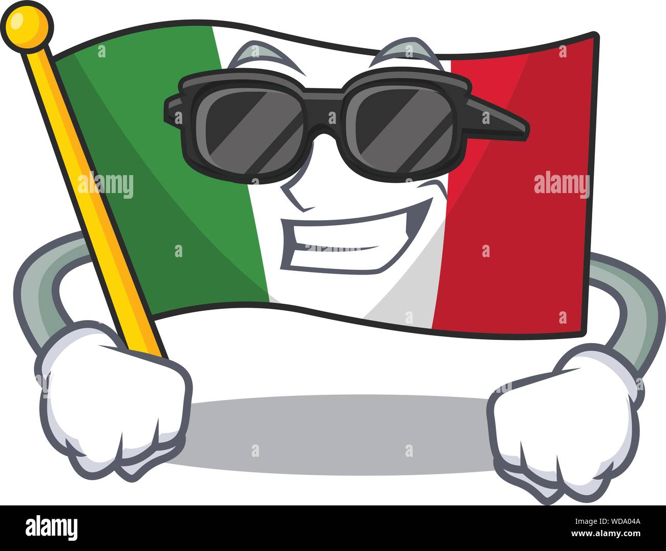 Super cool italy flags placed in cartoon tables Stock Vector Image ...