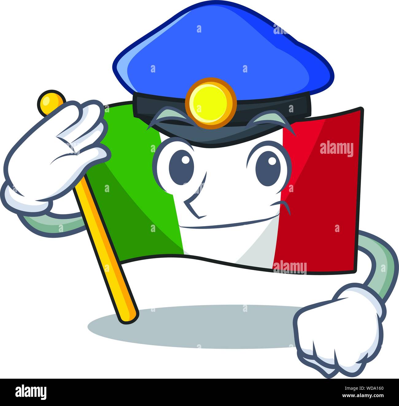 Police flag italy with the character shape Stock Vector Image & Art - Alamy