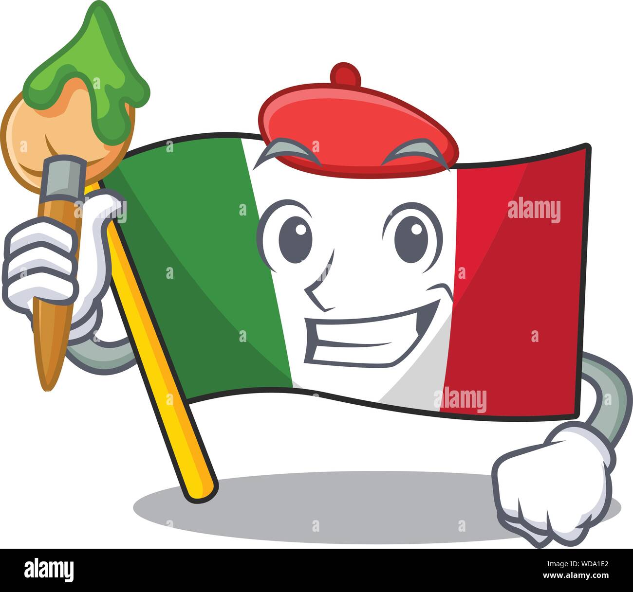 Artist flag italy with the character shape Stock Vector Image & Art - Alamy