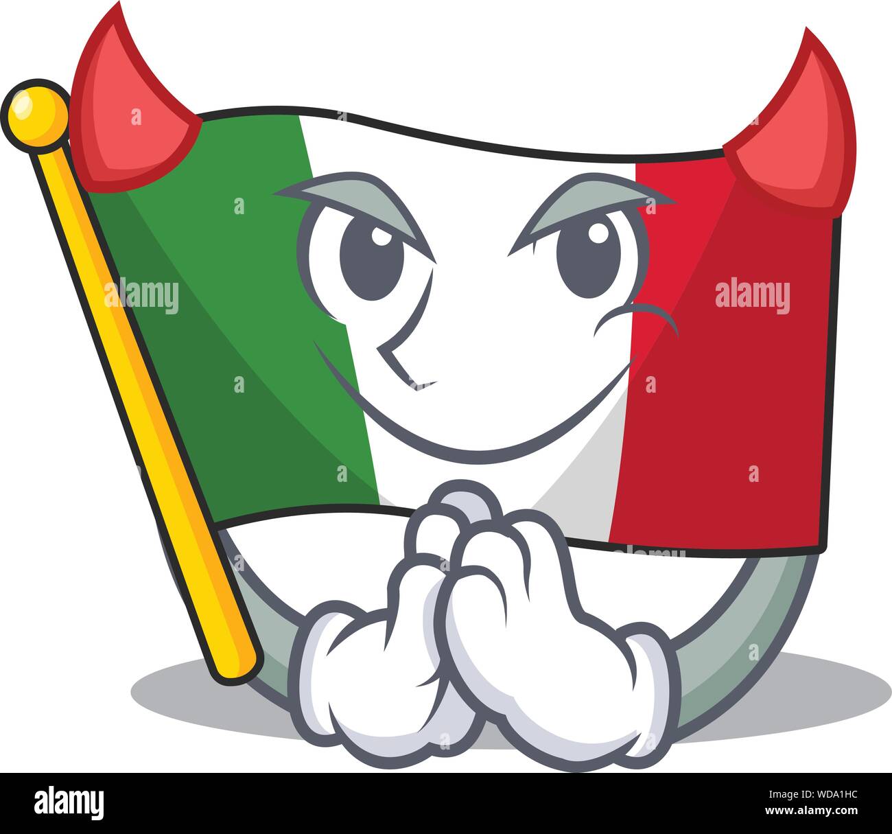 Devil italy flags isolated wth the cartoon Stock Vector Image & Art - Alamy