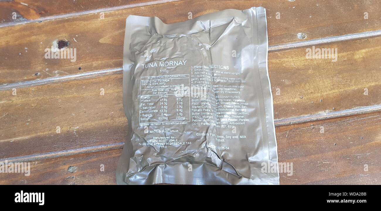 Australian Army PR1M (Patrol Ration 1-Man) Tuna Mornay Meal Pouch ...