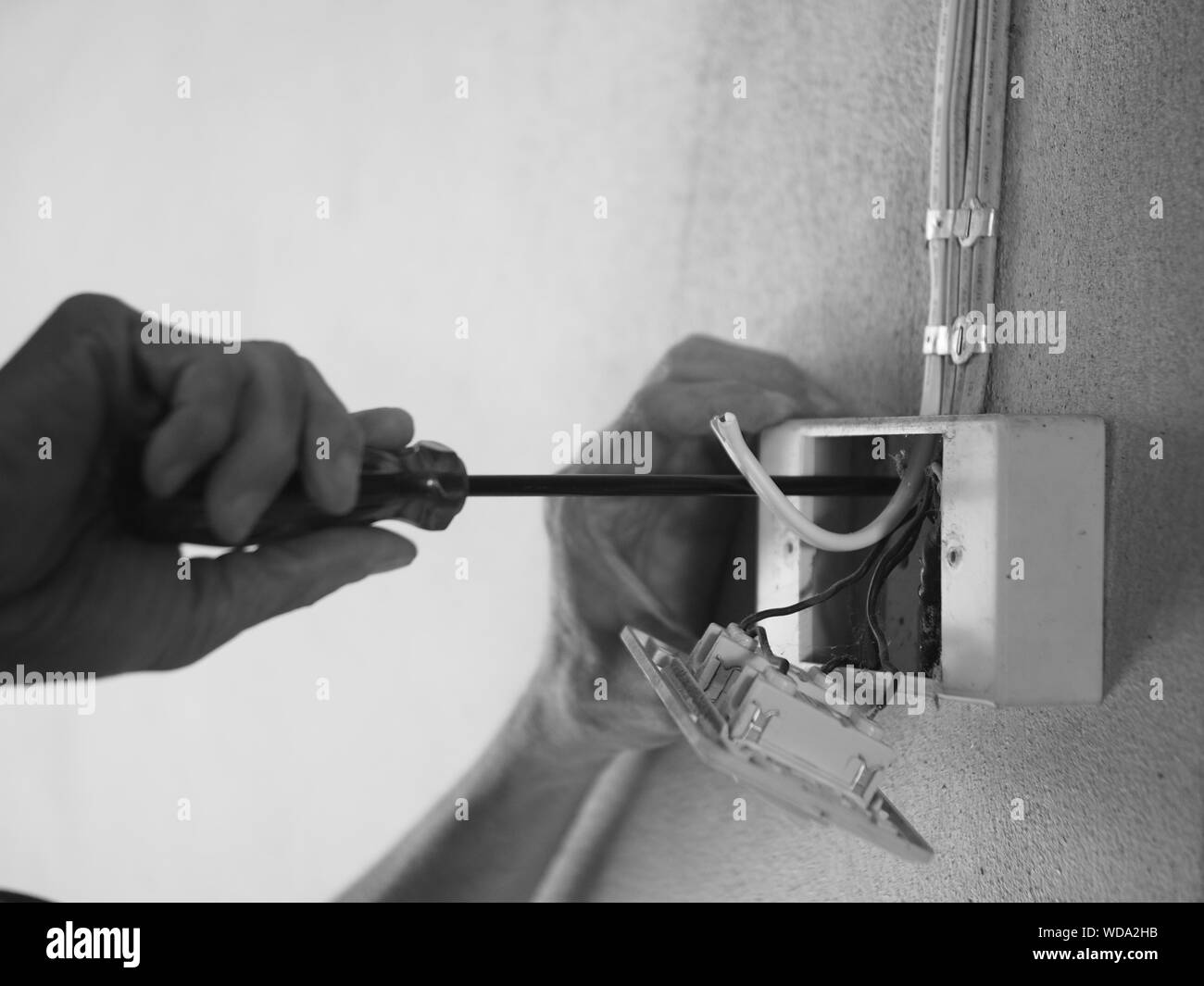 Installing switch hi-res stock photography and images - Alamy