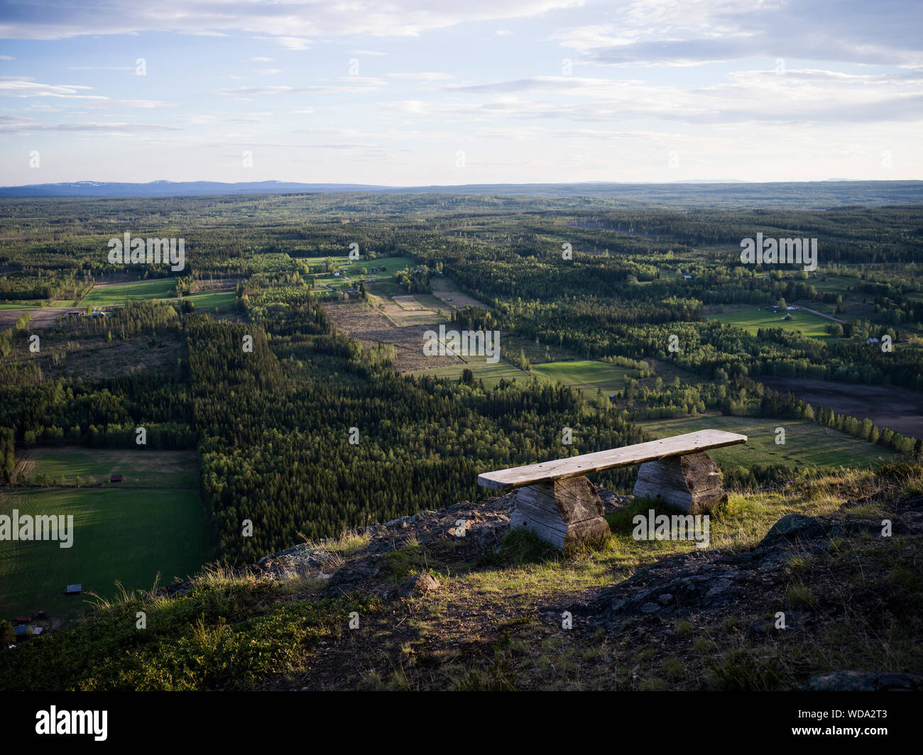 Bench on hill with view hi-res stock photography and images - Alamy