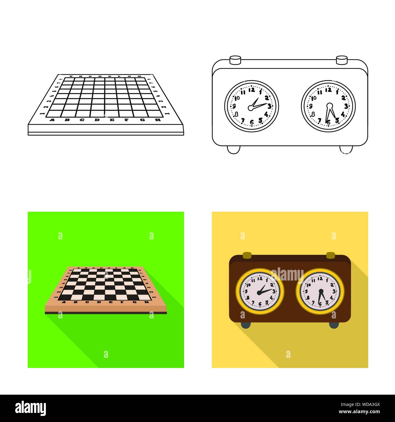 Isolated object of checkmate and thin logo. Collection of checkmate and ...