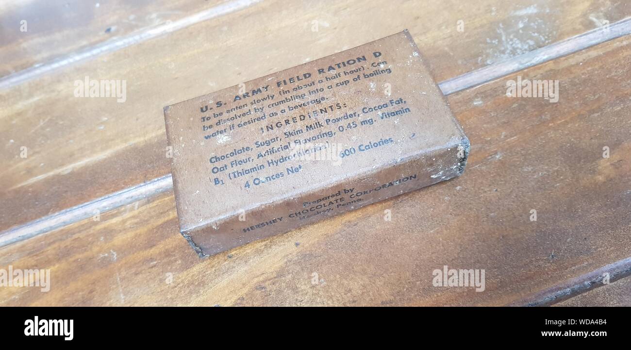 Original WWII US "D" Ration Emergency Chocolate Ration in its waxed ...