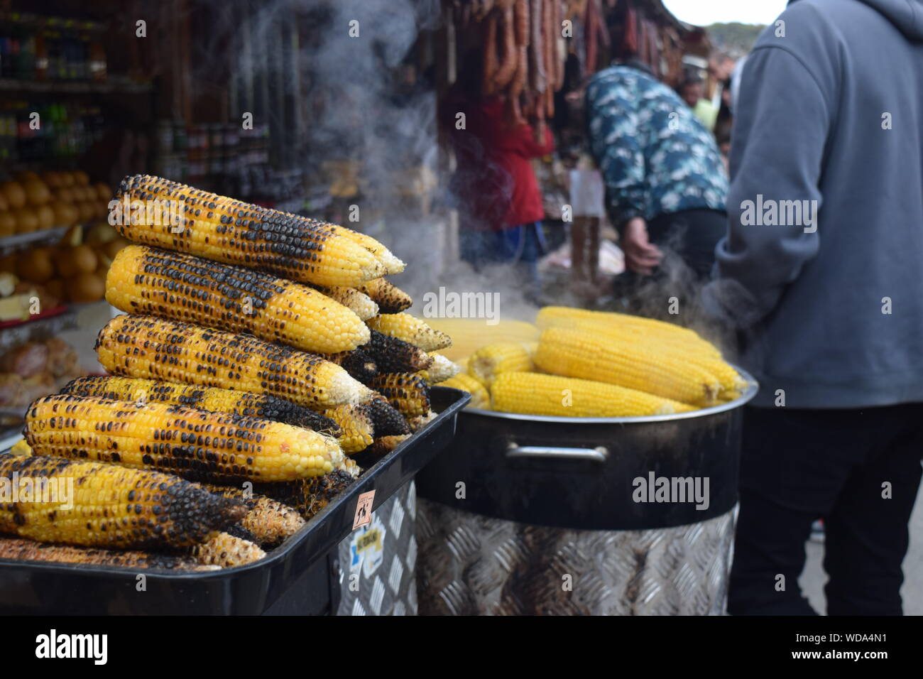 People roasted corn hi-res stock photography and images - Alamy