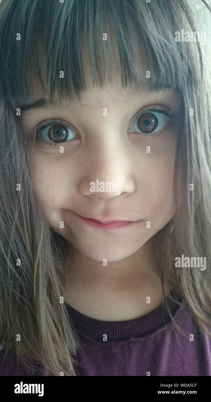 Girl making cute face hi-res stock photography and images - Alamy