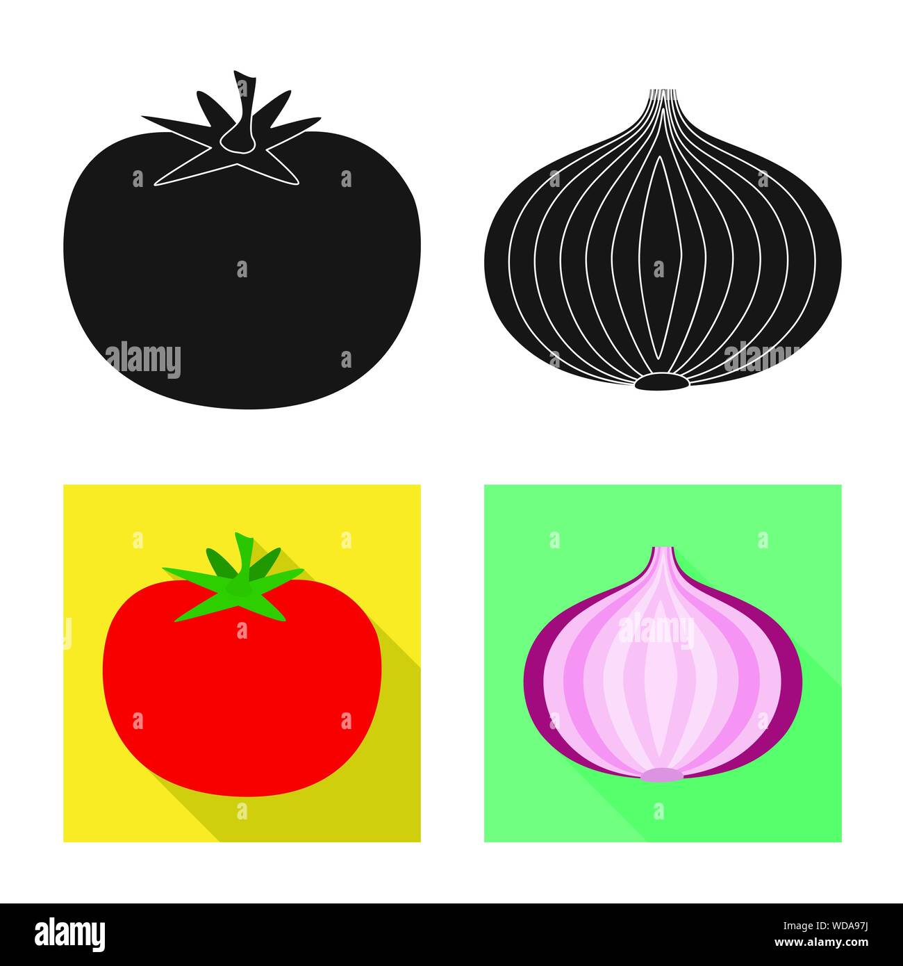 Vector illustration of taste and product icon. Collection of taste and ...