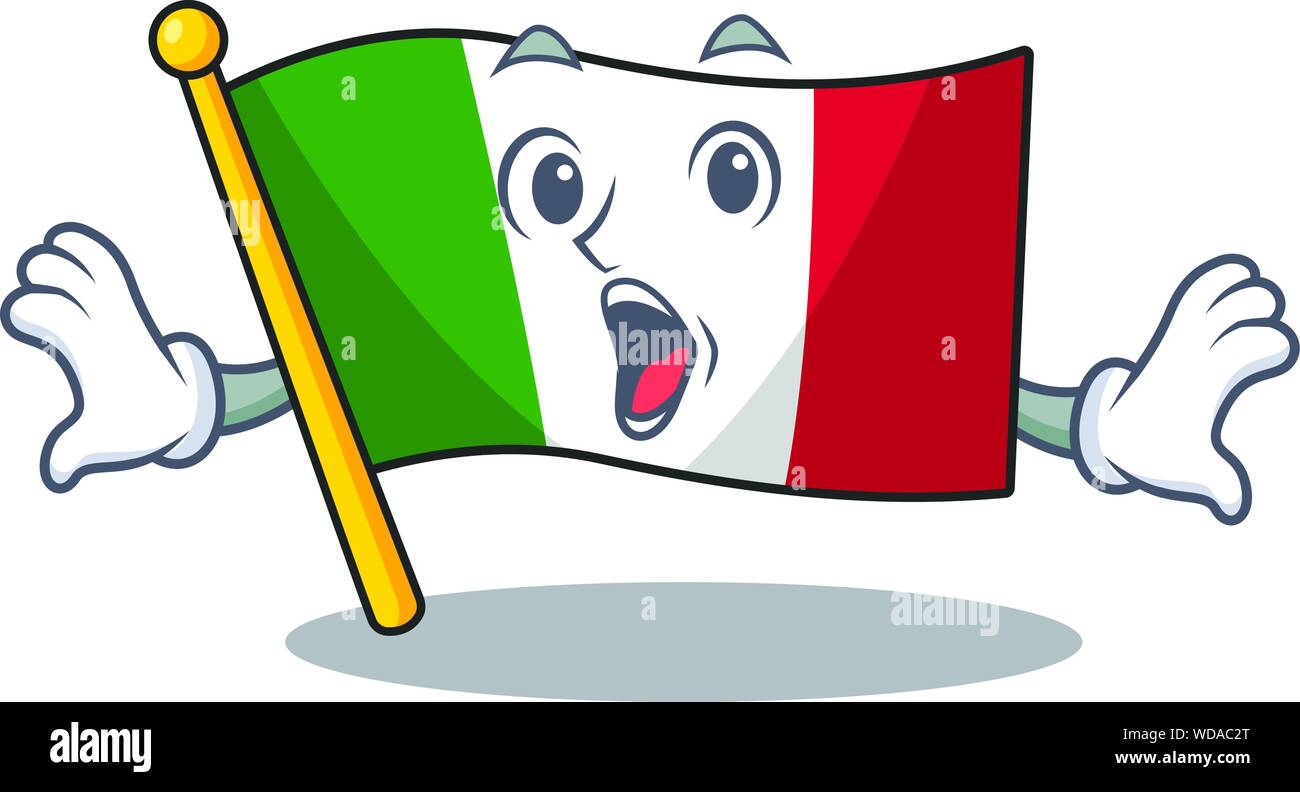 Surprised italy flags isolated wth the cartoon Stock Vector Image & Art ...