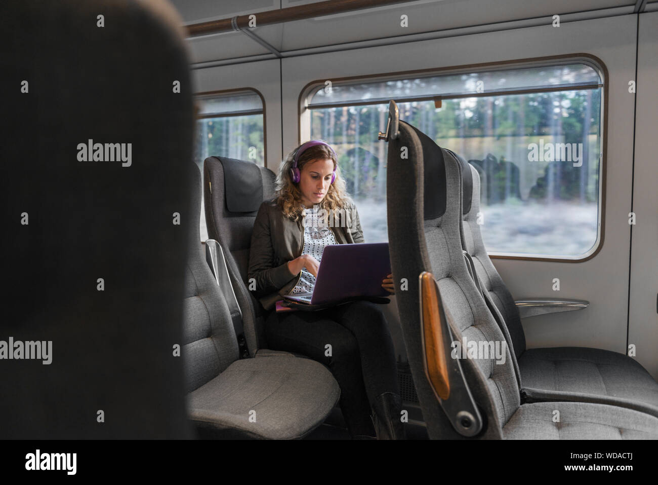 Commuter train interior hi-res stock photography and images - Alamy