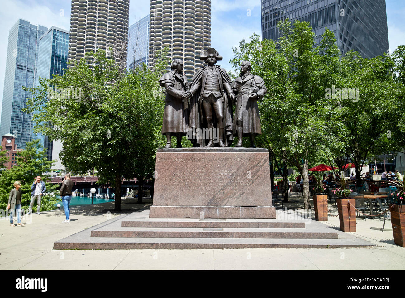 The Heald Square monument statue of george washington with robert ...